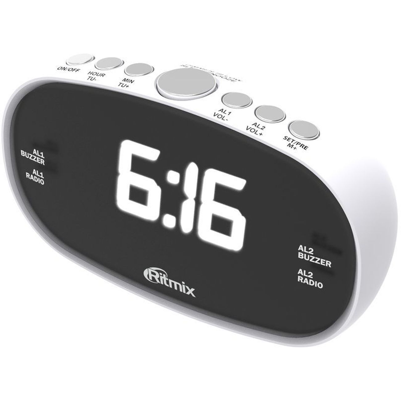 Купить Радио-часы Ritmix RRC-616 White по выгодной цене в интернет-магазине М.Видео