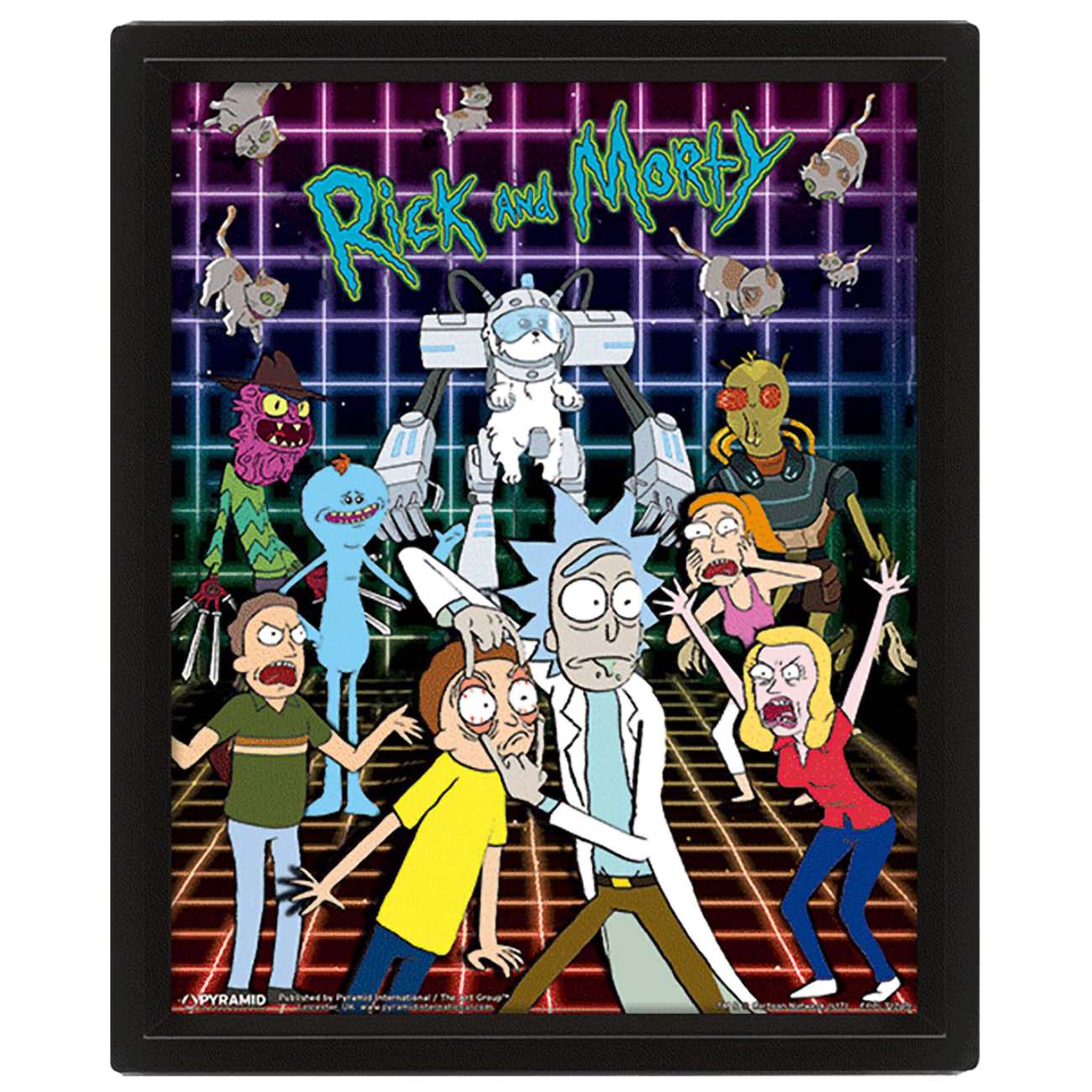 Купить Геймерский сувенир Pyramid 3D Rick and Morty: Characters Grid по ...