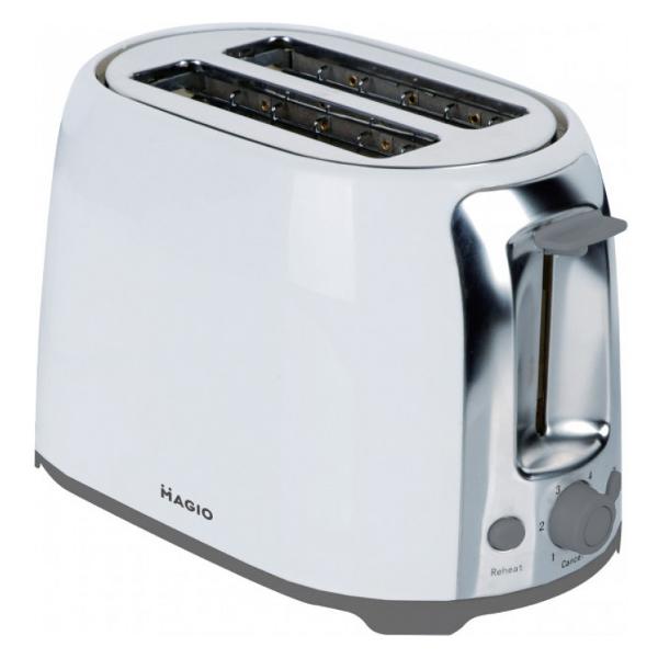 Купить Тостер Magio МG-272W White по выгодной цене в интернет-магазине М.Видео