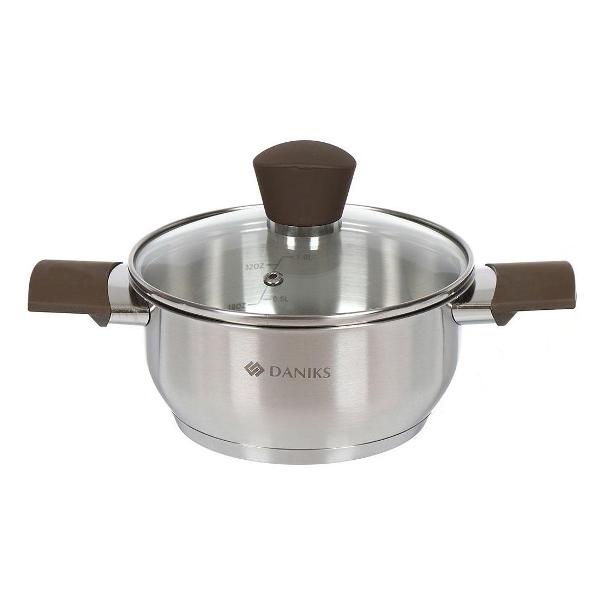 Купить Кастрюля Daniks Savory SD-A95-16 по выгодной цене в интернет-магазине М.Видео