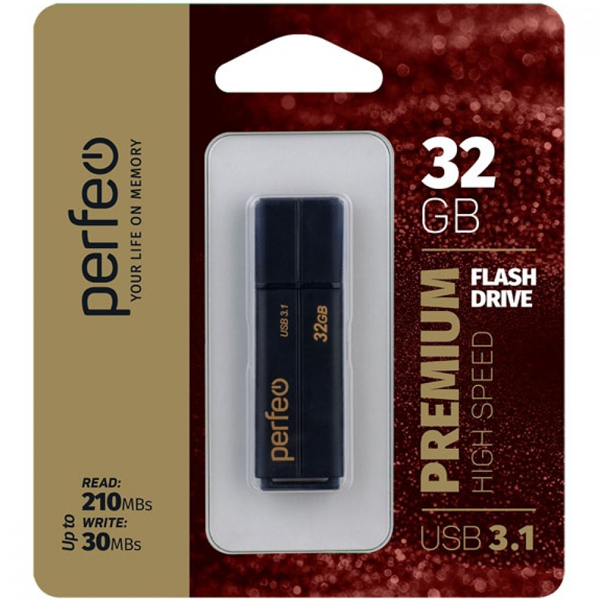 Купить USB-флешка Perfeo 32GB C15 Black High Speed (PF-C15B032HS) по выгодной цене в интернет ...