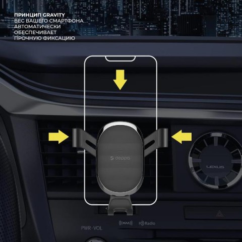 Купить Автомобильный держатель Deppa Crab Gravity (55189) по выгодной ...